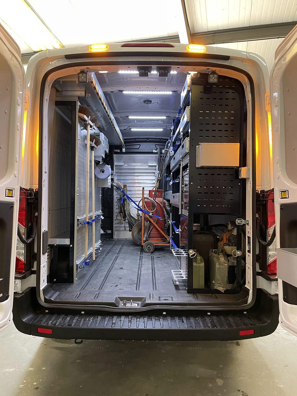 Custom Line-Marking Van Conversion with Smart Storage and Workflow ...
